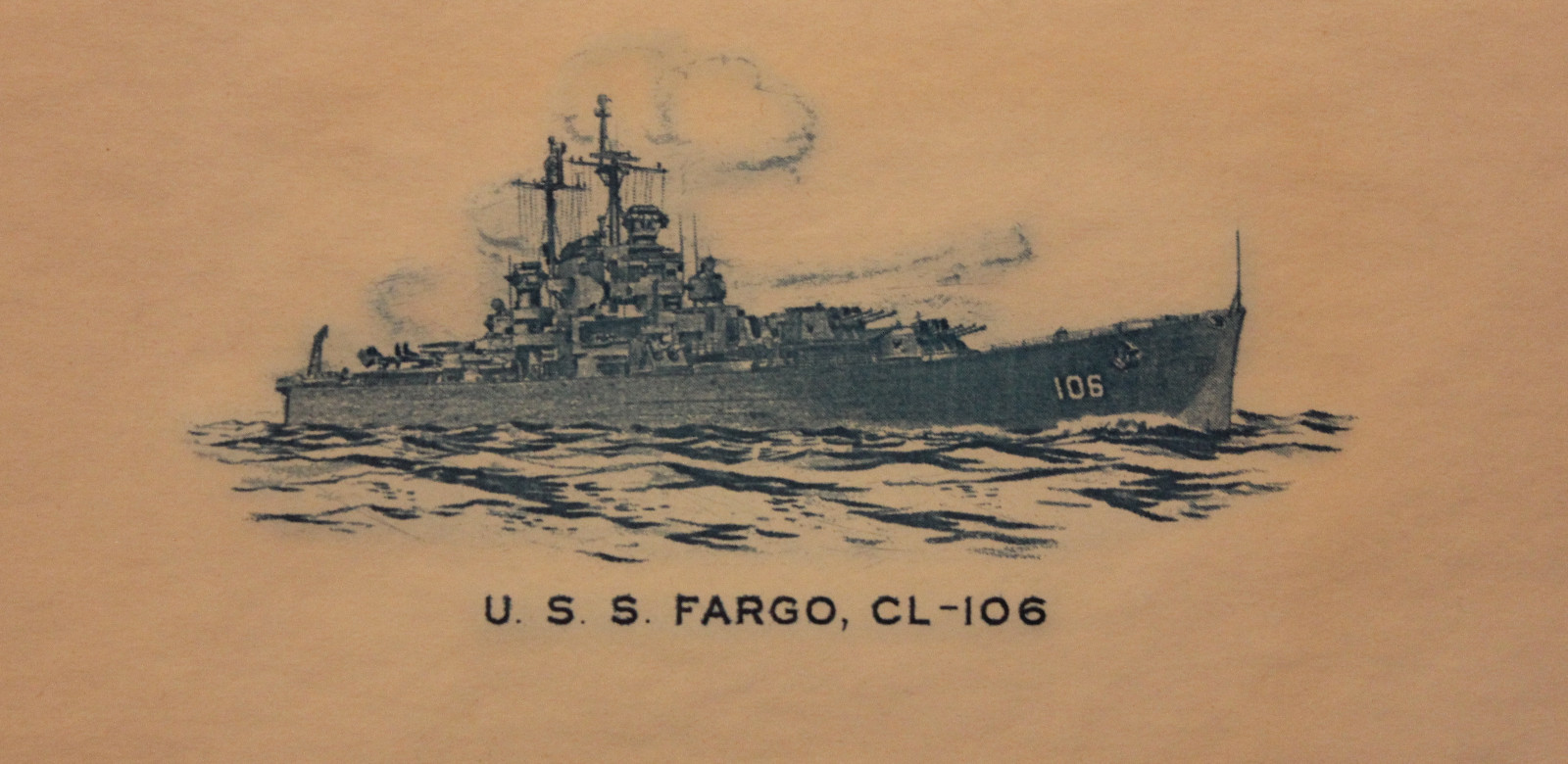Original Vintage USS Fargo CL-106 Stationary Box with Ship Vignette | eBay
