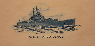 Original Vintage USS Fargo CL-106 Stationary Box with Ship Vignette | eBay