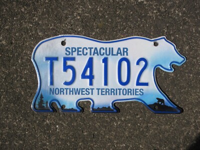 NorthWest Territories Bear License Plate Aurora Borealis NWT Canada ...