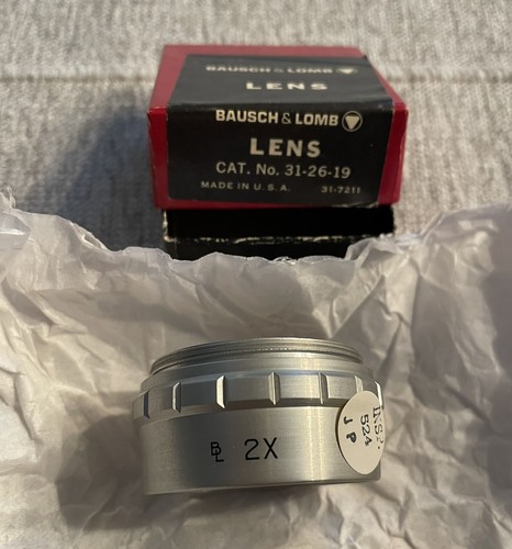 Bausch & Lomb 31-26-19 Auxiliary Lens For Stereo Zoom Microscope 2X ...