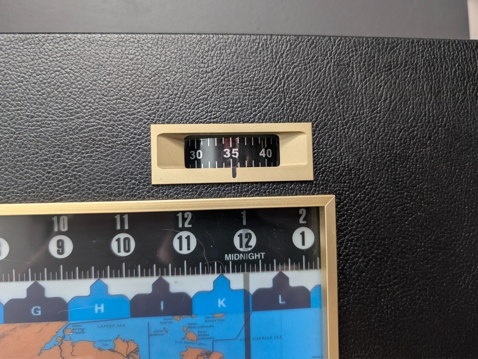 Original Geochron Kilburg World Clock: Black Goatskin / Gold / Analemma ...