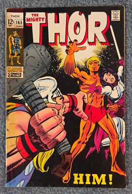 The Mighty Thor #165 Marvel Comics 1969 1st Full App. Adam Warlock (Him ...