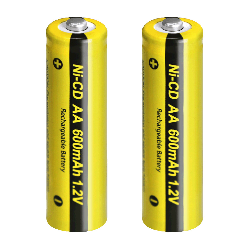 2x AA Battery For Outdoor Garden Lights 1.2V 600mAh Nicd Rechargeable ...