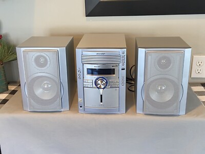 Sharp XL-MP130 Micro Component Stereo System 5 Disc CD Changer Tape ...