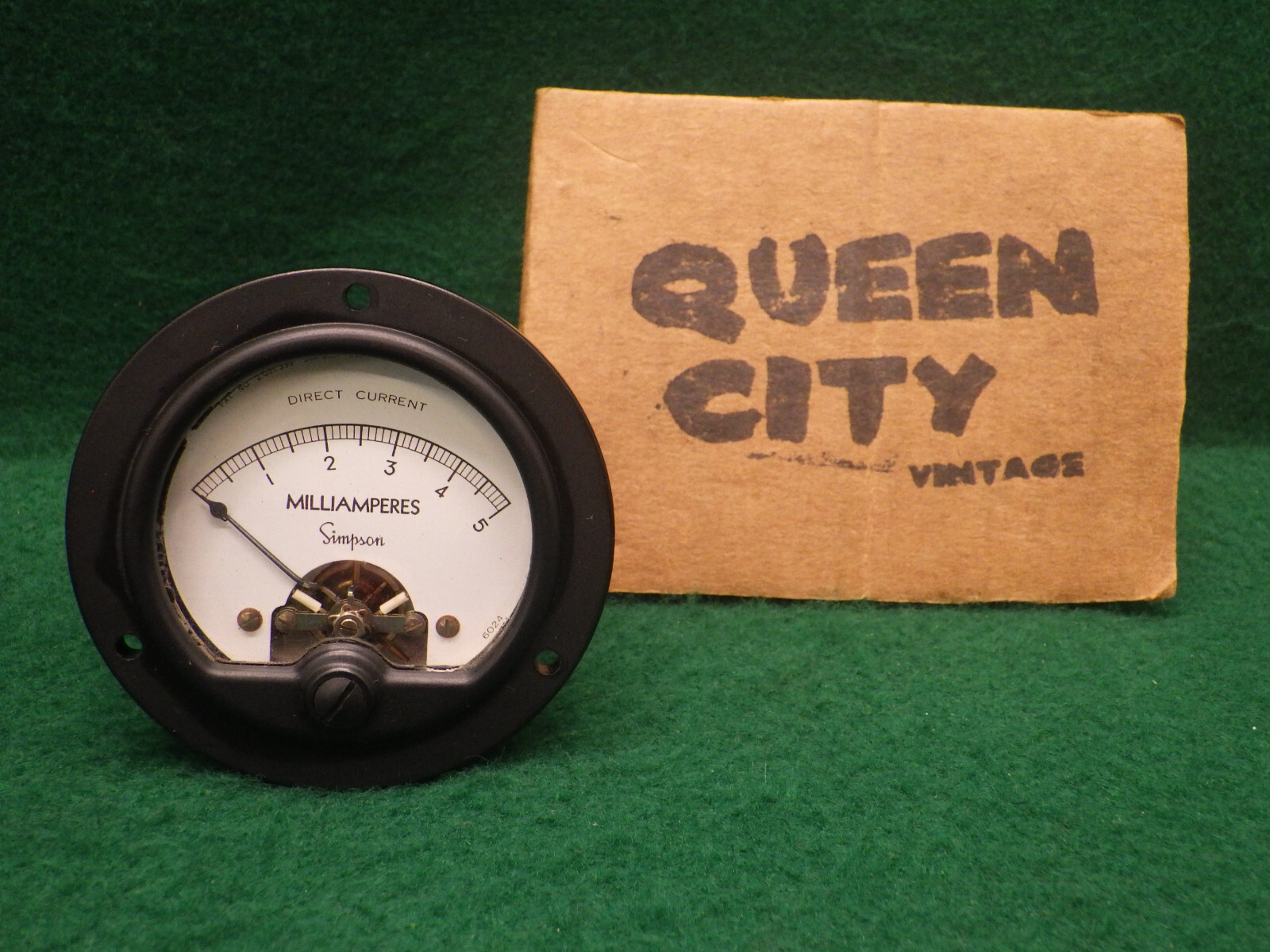 Vintage Simpson 0-5 milliamperes Ammeter/panel meter 1950s 60s round ...