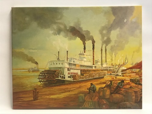 Louisiana Artist Robert M Rucker Canvas Art Steamboat America Artists ...