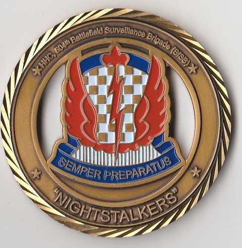 HHC 504th Battlefield Surveillance Brigade Nightstalkers Challenge Coin ...
