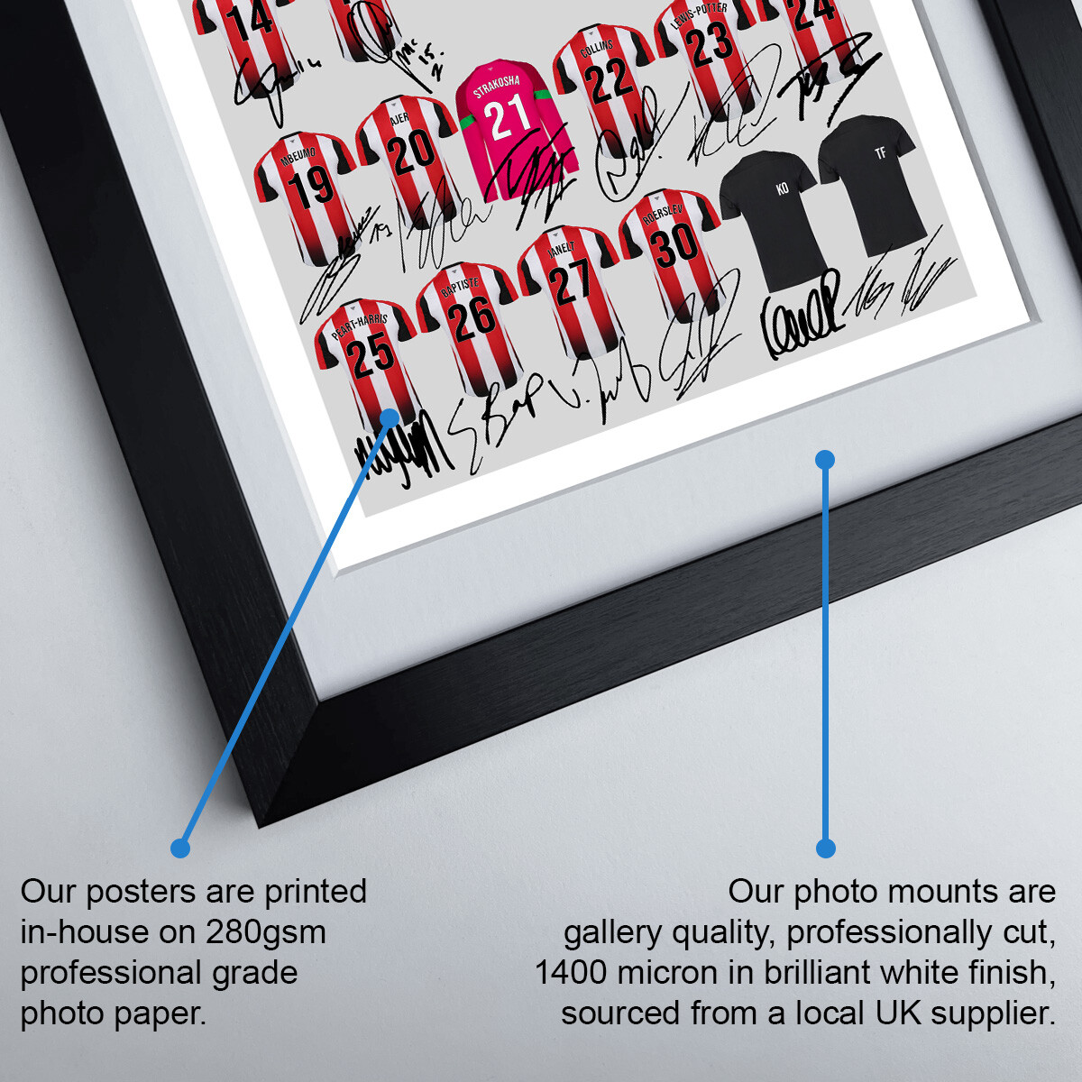 BRENTFORD 2023-2024 SQUAD TEAM SIGNED POSTER PRINT PHOTO IVAN TONEY ...