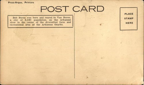 Actor Greetings From Van Buren,Arkansas Linen Vintage Postcard Post ...