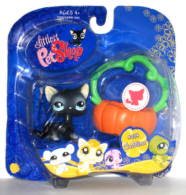 Littlest Pet Shop Black Cat Halloween Pumpkin #994 Cuddliest 2008 LPS ...