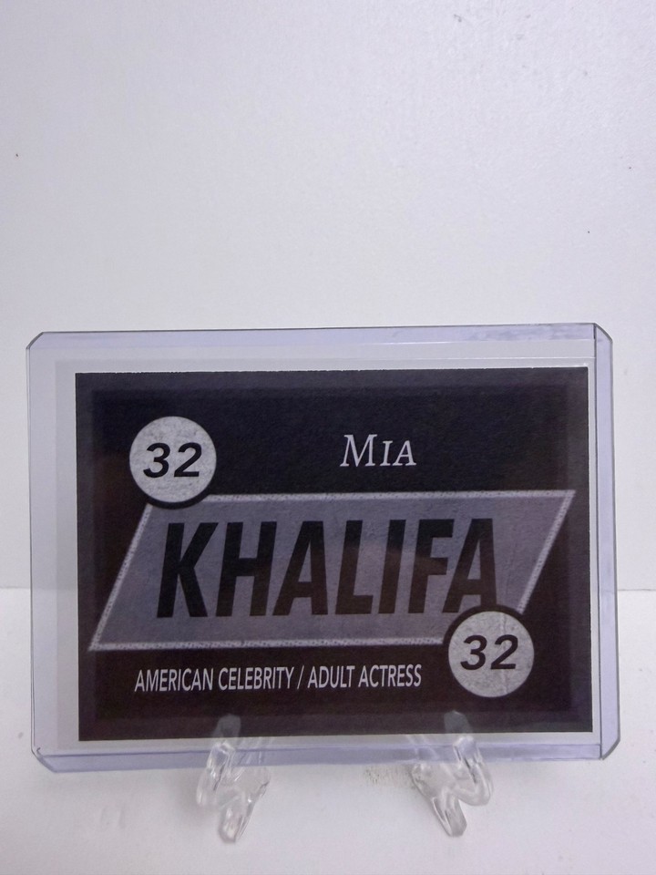 Mia Khalifa Custom Made Adult Trading Card ACEO 🔥 Adult Actress- Free ...