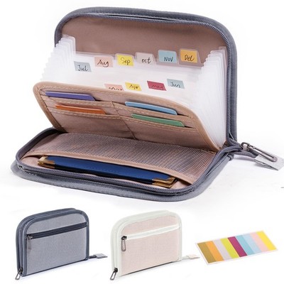 Receipt Organizer with 12 Pockets 8x5.5 Small Receipt Holder Organizer ...
