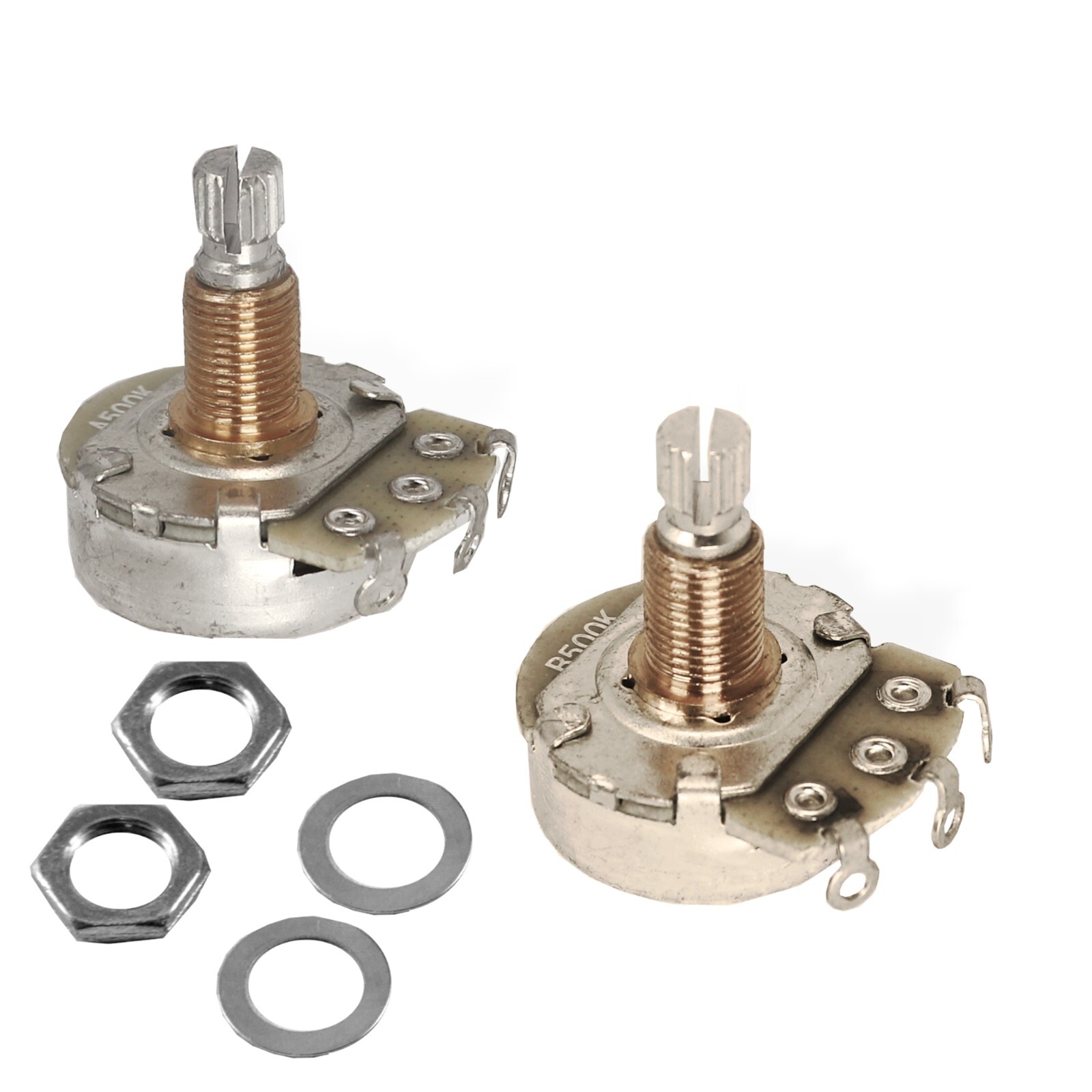 Potentiometer 500K Alpha Korea Quarter Size AB Set 24mm Brass Collar ...