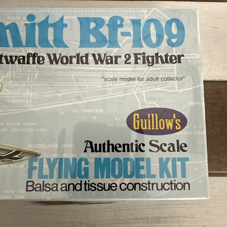 Guillow's Kit 505 Messerschmitt Bf-109 Open Box COMPLETE Kit Flying ...