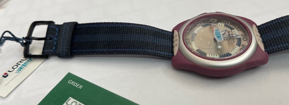 Lorus Unisex Watch with Military Band Luminous Digits & Hands Retro | eBay