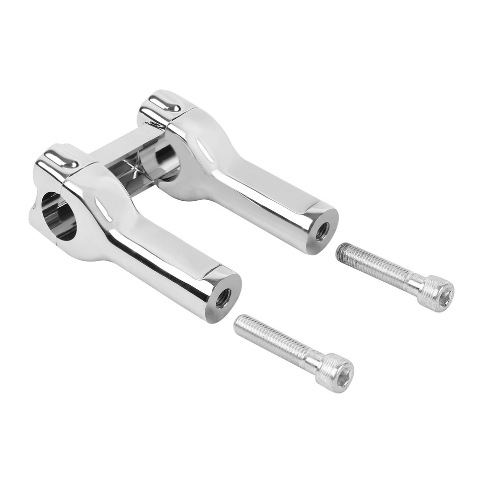 4" Handlebar Risers Fit For Harley Softail Fatboy Dyna Wide Glide 1-1/4 ...