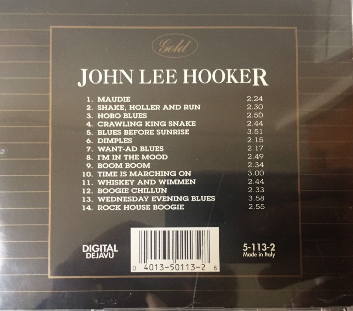 John Lee Hooker - Gold Collection (cd 1992) 14 Tracks Gc2 for sale ...