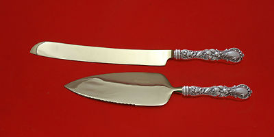 Floral by Wallace Plate Silverplate HH WS Wedding Cake Set 2pc Custom ...