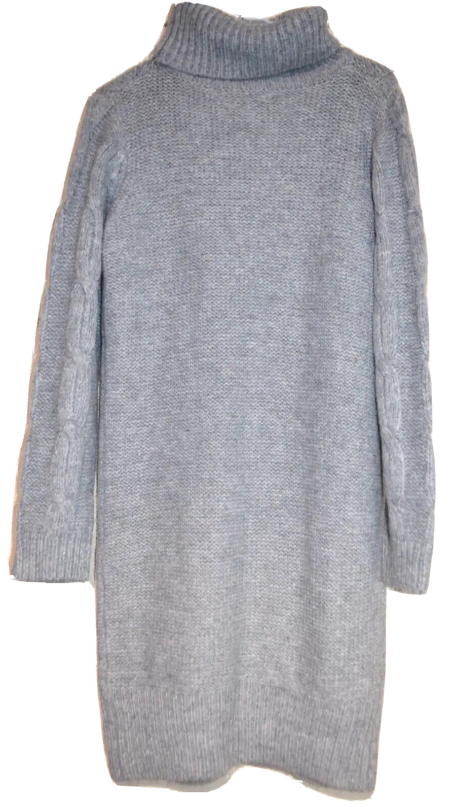 Falmer Heritage Ladies Chunky Knit Grey Relaxed Fit Jumper Dress Size ...