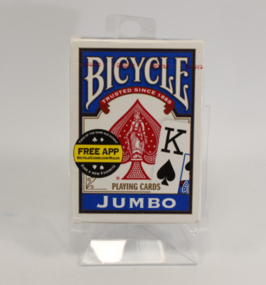 JUMBO FACE Bicycle Blue Playing Cards Deck Standard Size Sealed NEW | eBay