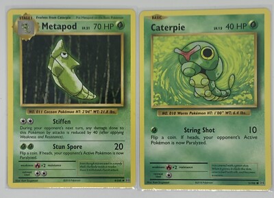 Caterpie 2/108 & Metapod 4/108 - Evolution Set (2016) | eBay