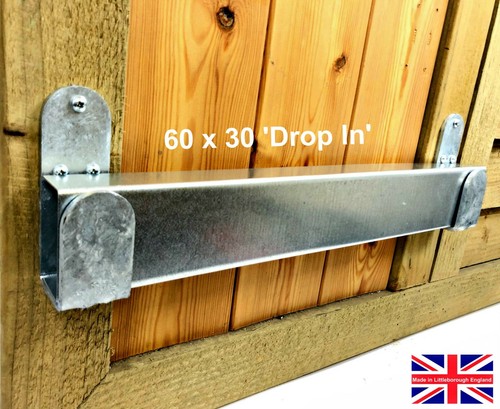 BLACK 60 x 30 'Drop In' Security Door Bar Galv C Section Bar - Made In ...