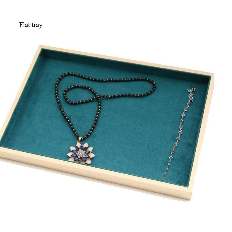 Velvet Necklace Ring Earring Holder Jewelry Tray Display Organizer ...