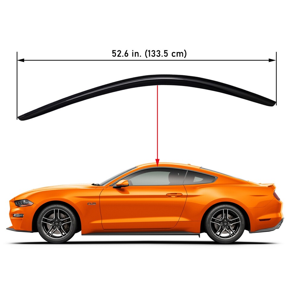 Tape-on Mount Rain Guard Window Visor For 2015-2023 Ford Mustang Coupe ...