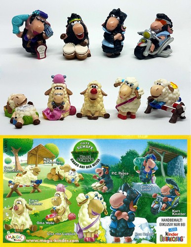 SHEEP COMPLETE SET OF 9 WITH ALL PAPERS KINDER SURPRISE EGG TOYS 2008 ...