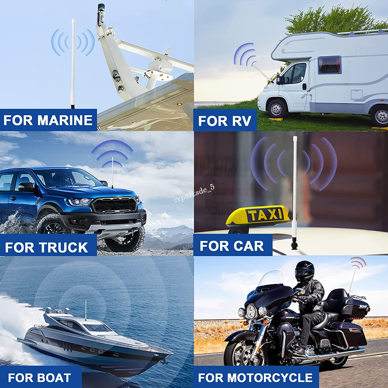 UKW VHF Dach Holmantenne Wohnmobil Marine Boot Seefunkantenne Radio ...