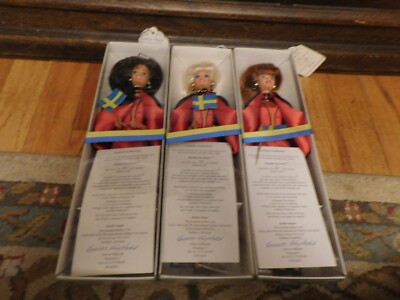 Rare Set of 3 1997 Barbie Mattel Germany Convention Midnight Sun Doll ...