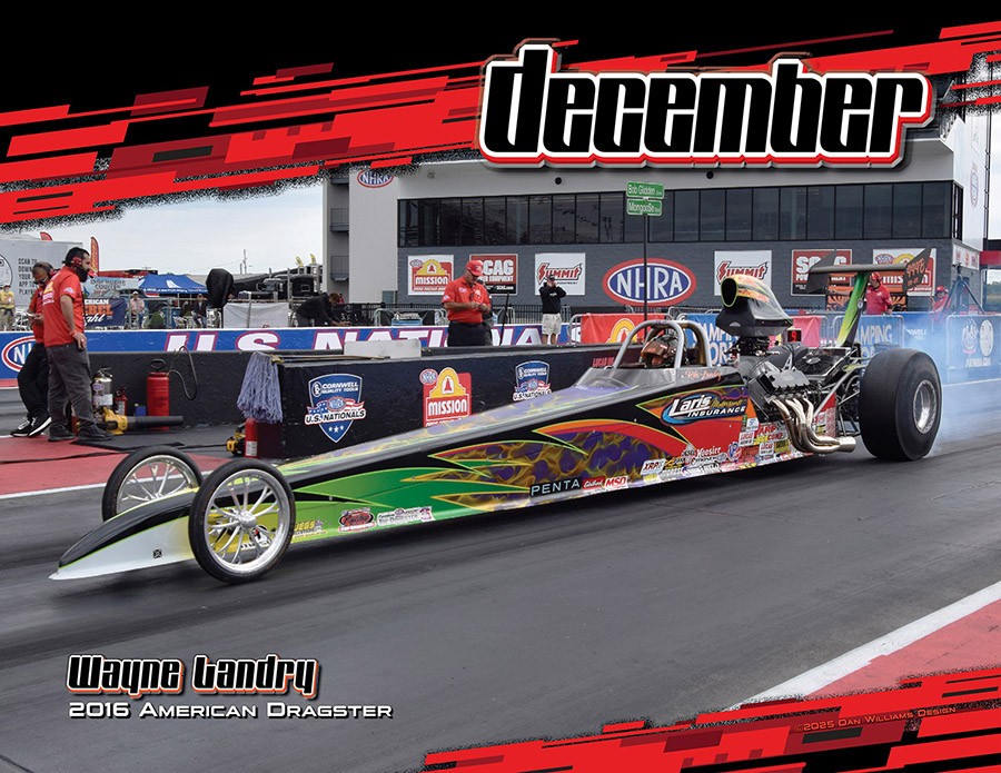 11"Wx17"L Super Comp 2026 Calendar NHRA Drag racing Super Comp ...