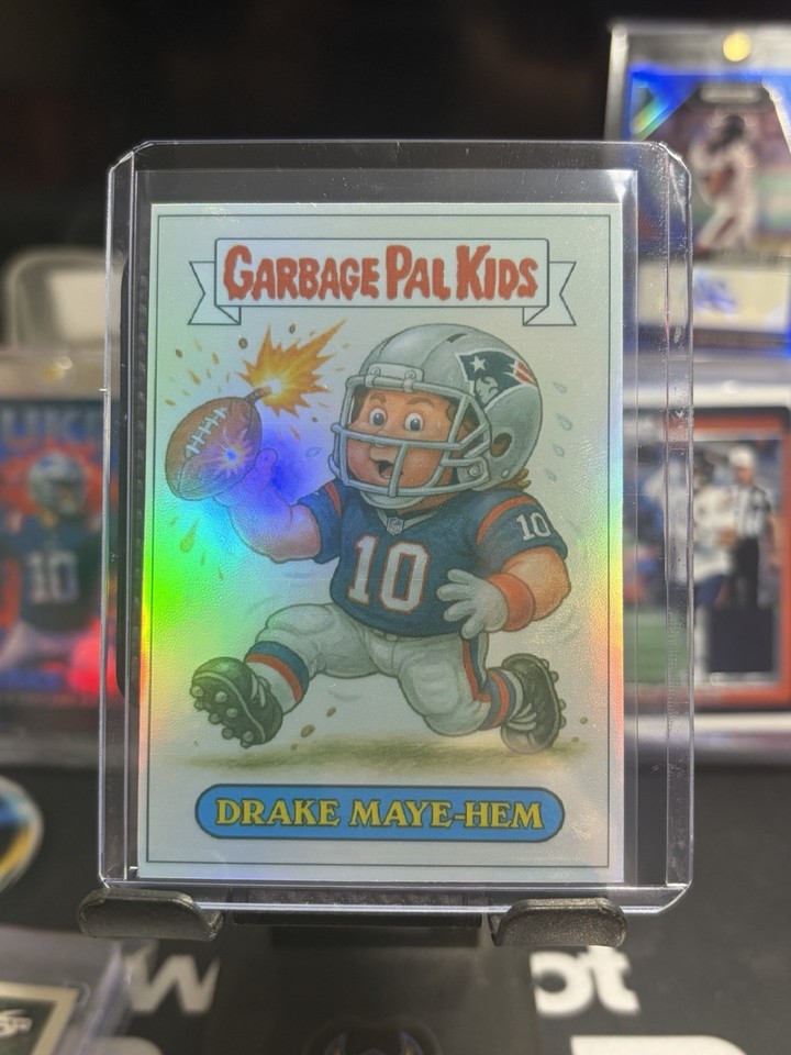 Faux Real Customs Drake Maye-hem Maye Garbage Pal Pail Kids Holo Parody ...