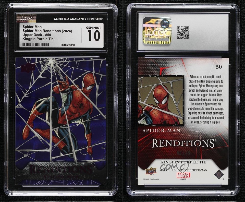 2024 Marvel Renditions Kingpin Purple Tie 94/99 Spider-Man CGC 10 Gem ...