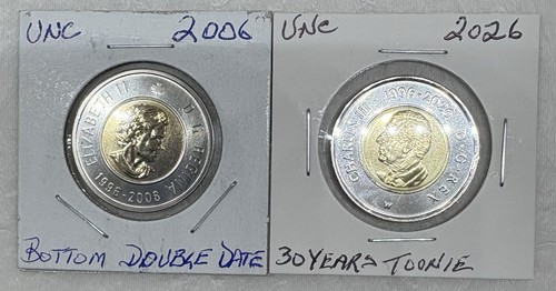 2016 2026 Double Date Canadian Toonie Commemorative 10 & 30 Years | eBay