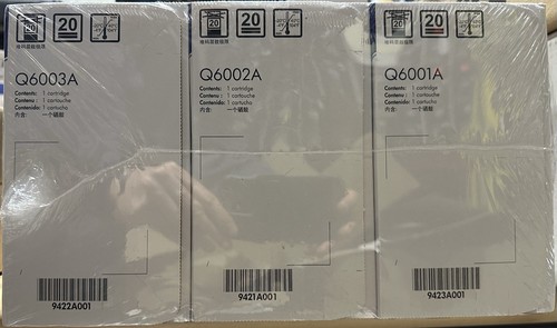 New Genuine HP 124A LaserJet Tri-Pack Q6001A, Q6002A, Q6003A, CE257A ...