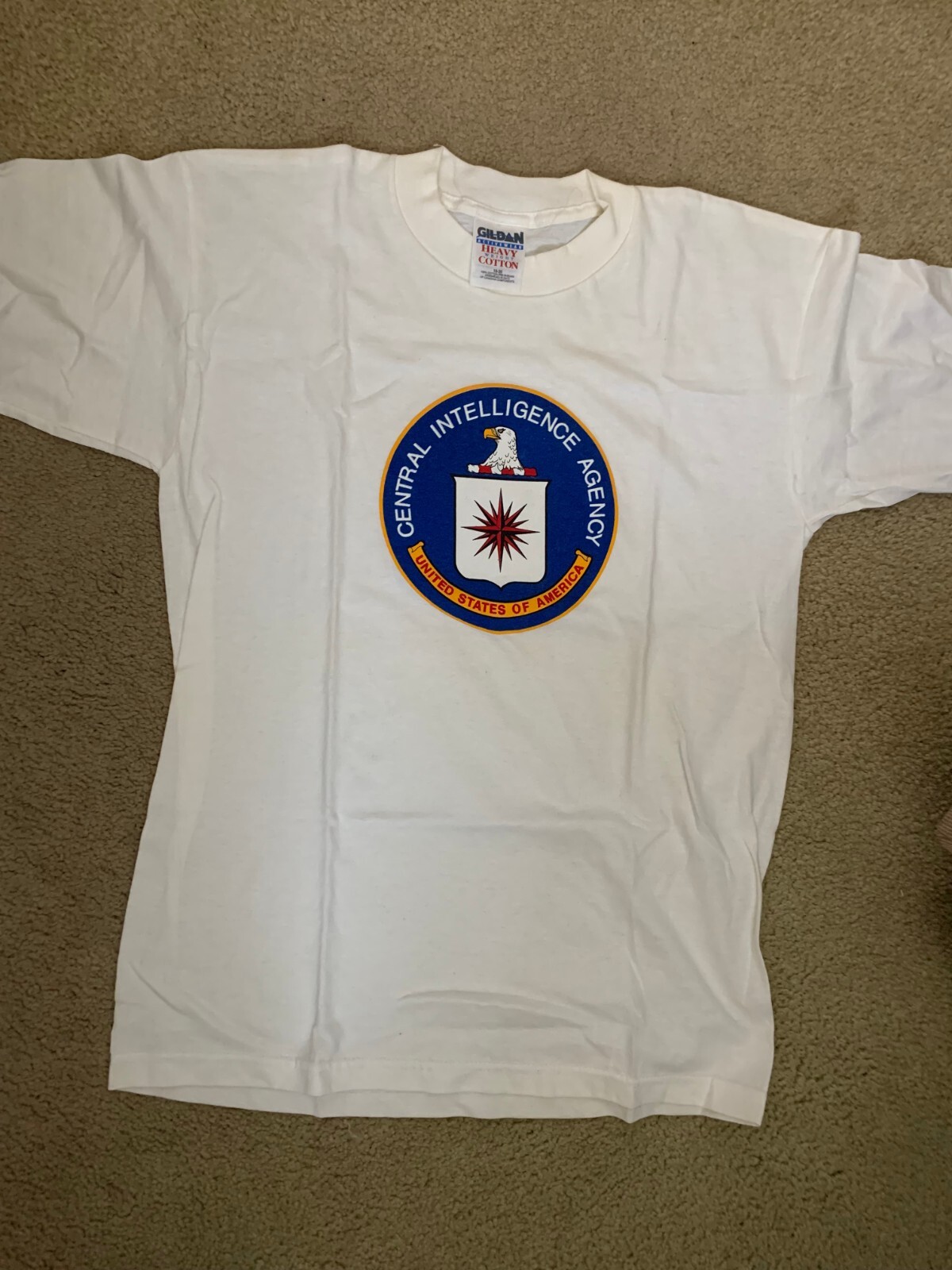 CIA USA Central Intelligence Agency TShirt white Boys Youth XL 18-20 | eBay