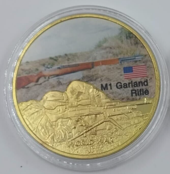 world war 2 The Allies 1939 - 1945 M1 garland Rifle collectable gold ...