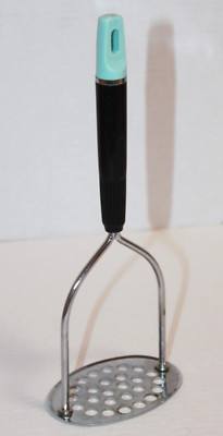 Vintage Top Drawer Potato Masher Black & Turquoise Plastic Handle | eBay