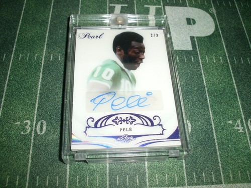 2018 Leaf x Pearl Pele Pelé AUTO Signature /3 BRAZIL GOAT RARE 3x WC ...