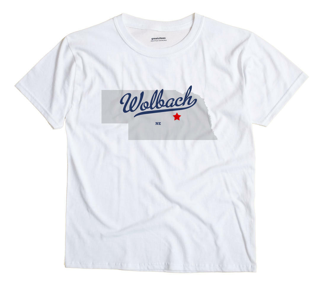Wolbach Nebraska NE Neb Nebr T-Shirt MAP | eBay