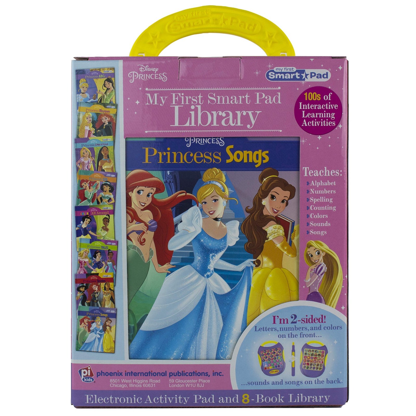 Disney Princess My First Smart Pad Library Toy 8 Books Alphabet Colours ...