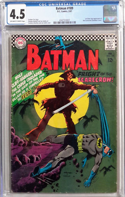 🦇BATMAN #189 CGC 4.5*1967 DC COMICS*1ST APPEARANCE OF SILVER AGE ...