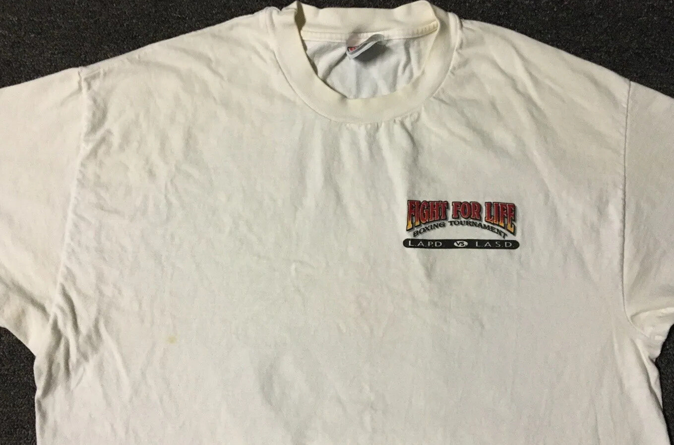 Vtg 90s Fight For Life LAPD VS LASD Boxing Faded Shir… - Gem