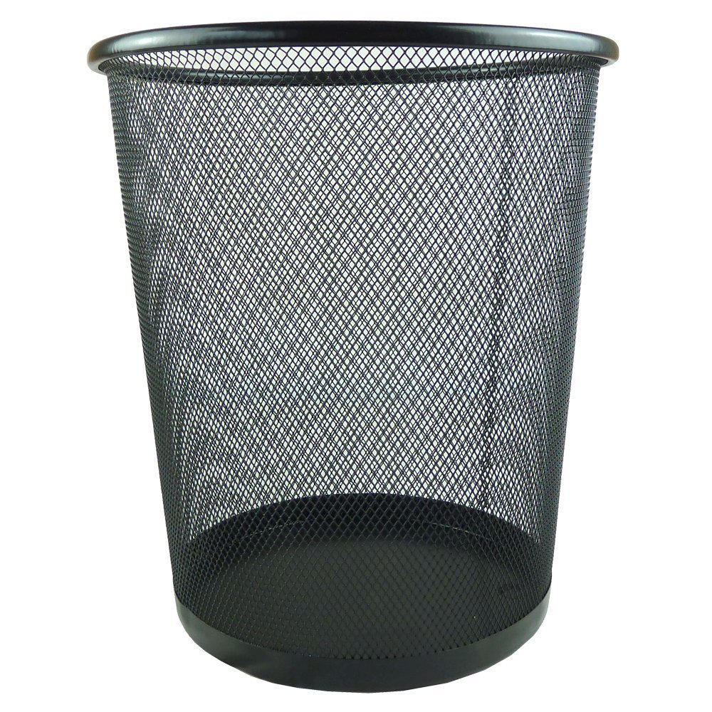 METAL MESH WASTE PAPER BIN FOR OFFICE HOME USE BEDROOM - LIGHTWEIGHT ...