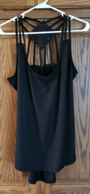 PRE-OWNED UNBRANDED BLACK STRAP BACK TOP WOMANS SIZE 3XL | eBay