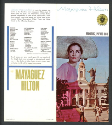 VINTAGE TOURISM BROCHURE / MAYAGUEZ HILTON / PUERTO RICO 1960's | eBay