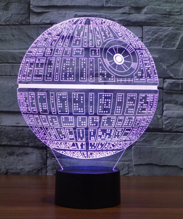 Creative 3D Visualization Lamp Visual RGB Lamp Colorful, Star Wars death Star | eBay