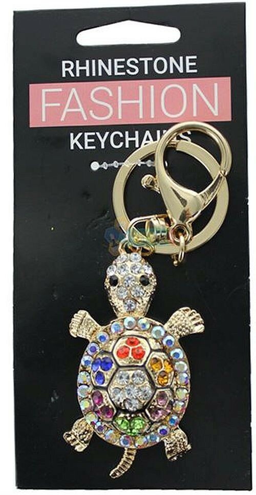 CUTE TURTLE Keychain MULTI-COLORED Crystal Rhinestone Charm Gift | eBay