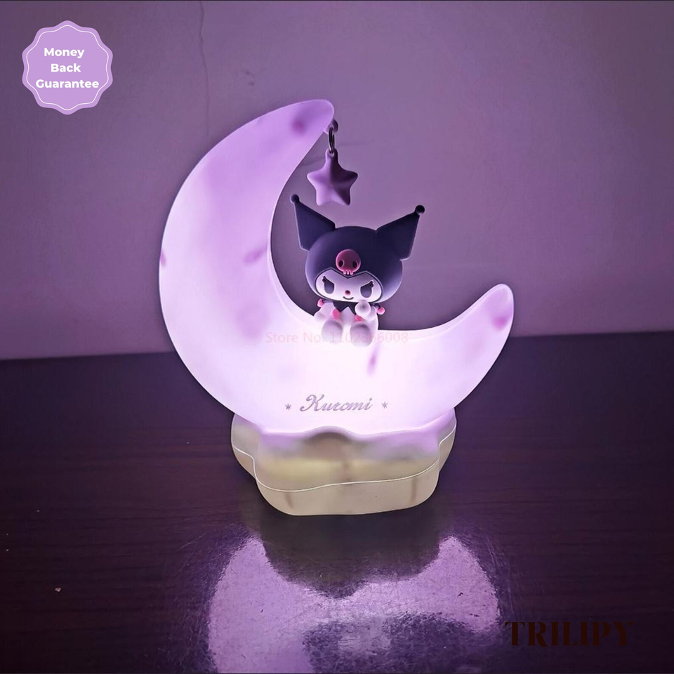 Original Sanrio Moon LED Light Anime Kuromi Cinnamonroll Kawaii ...